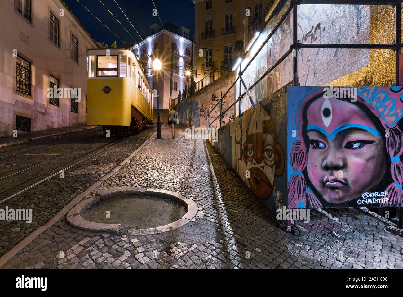 Portugal, Lisbon, Funicular of Gloria Stock Photo - Alamy