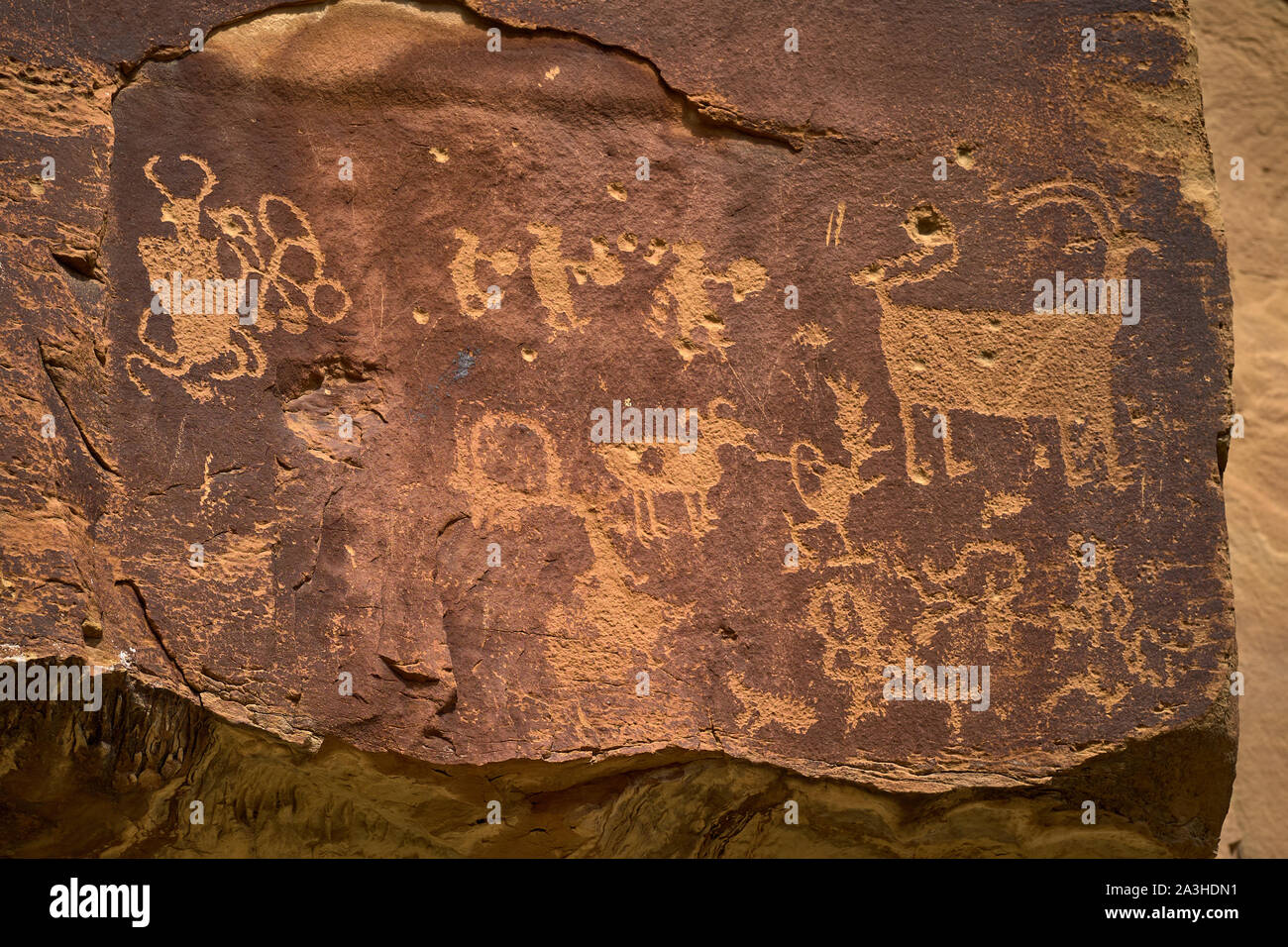 Native American Rock Art in Nine-mile Canyon, Utah, USA Stock Photo - Alamy