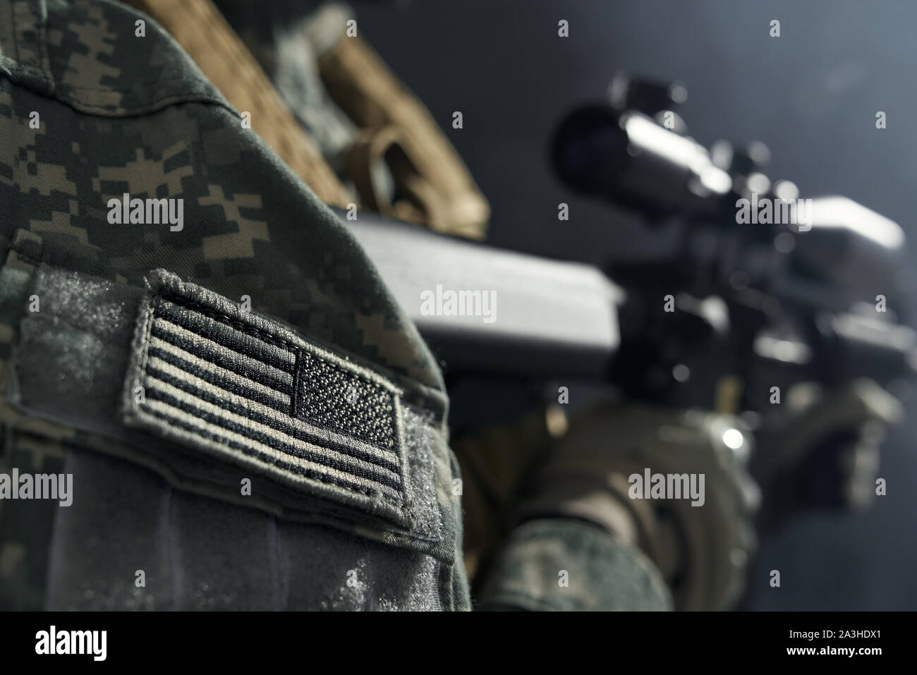 American flag machine gun hi-res stock photography and images - Alamy