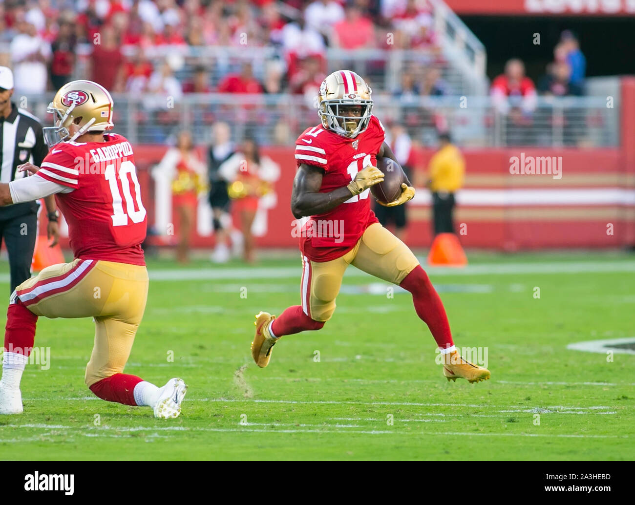 Santa Clara, CA. 7th Oct, 2019. San Francisco 49ers wide receiver ...