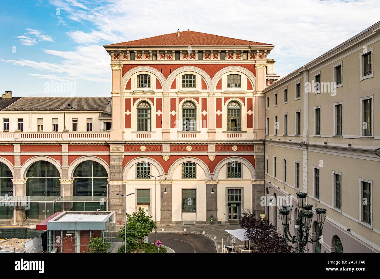 The beautiful exterior of Torino Porta Nuova railway station, the main ...