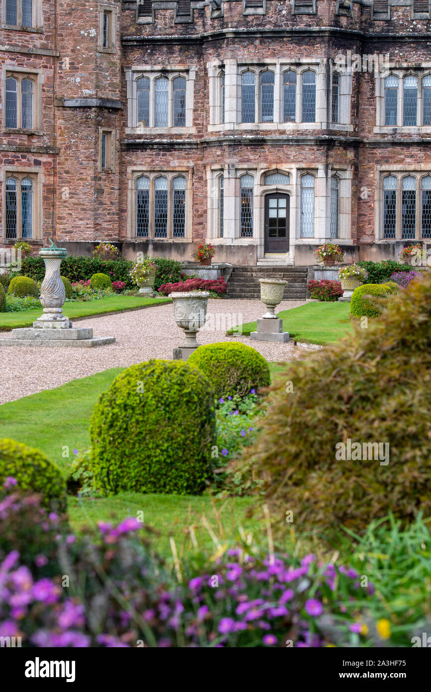 Exterior of Mount Edgcumbe stately home in Cornwall, England, UK Stock ...