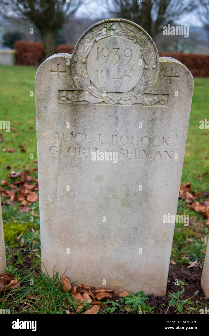 The 1939-1945 Bath Air Raid Grave of Alice Lily Pocock and Gloria Ellen ...