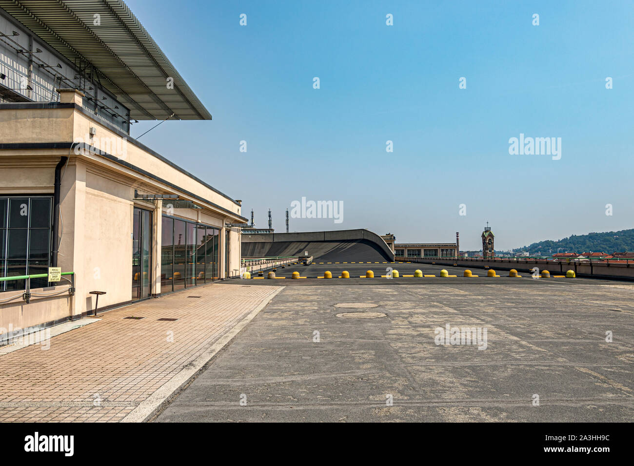 The FIAT rooftop test track on top of the Lingotto building ,now a ...