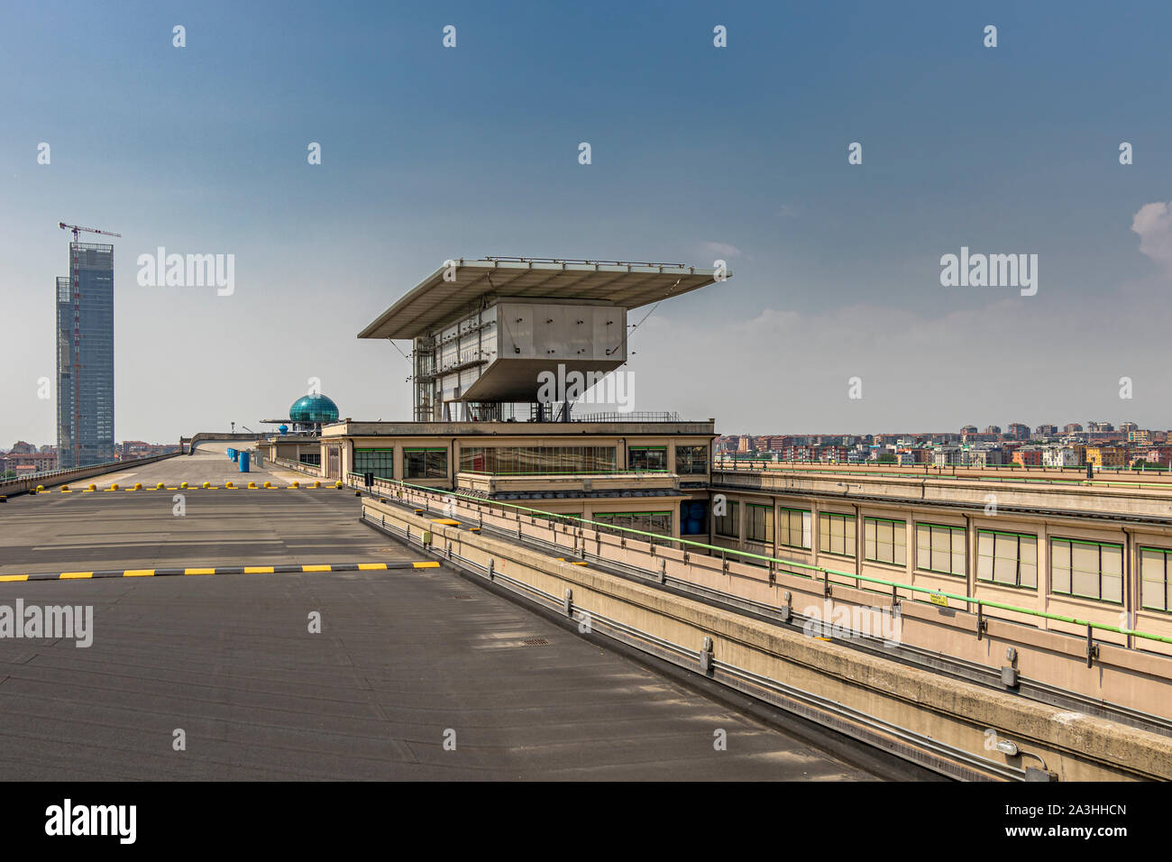 The FIAT rooftop test track on top of the Lingotto building ,now a ...