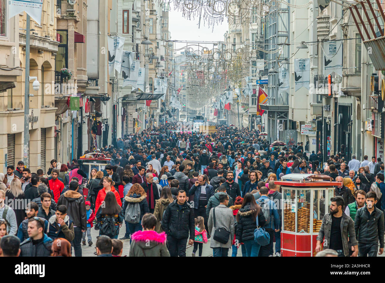 Taksim istiklal street is always a crowded, busy, vibrant street. The ...