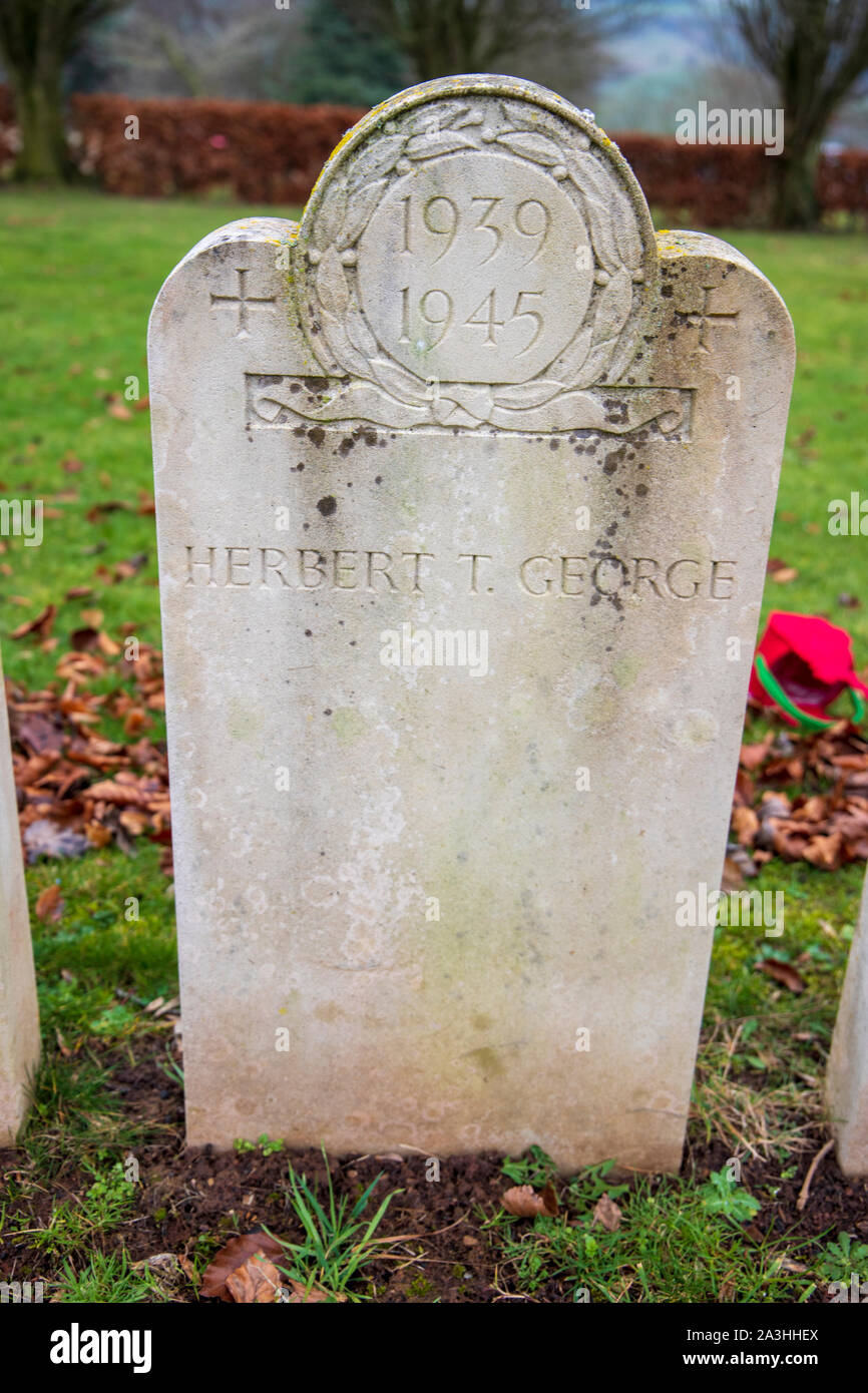 The 1939-1945 Bath Air Raid Grave of Herbert Thomas George at Haycombe ...