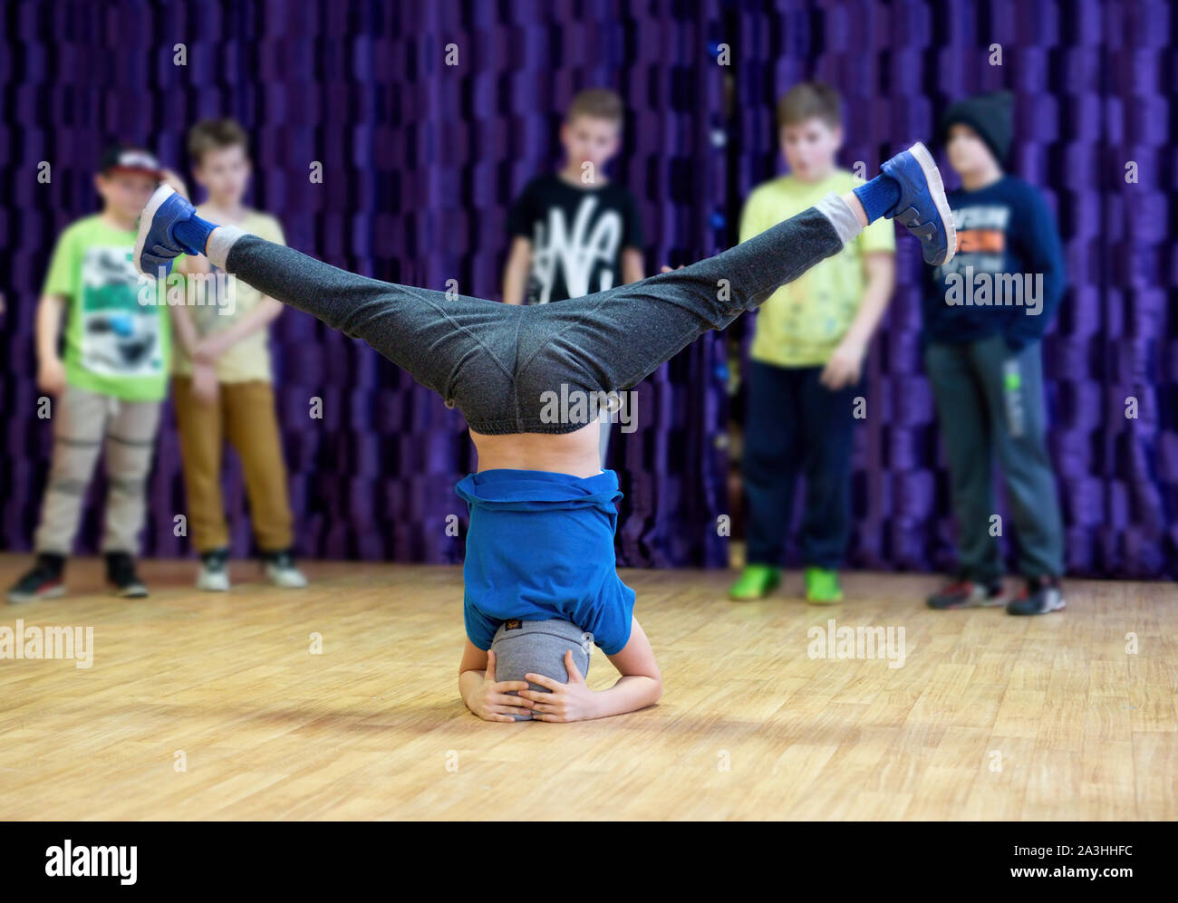 break dance, breakdance dancer in a unique figure, dancer in a pose ...