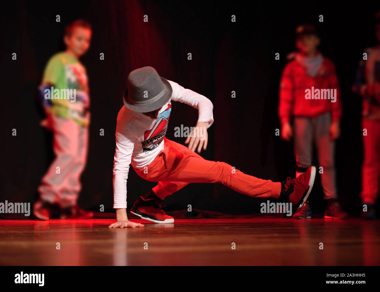 break dance, breakdance dancer in a unique figure, dancer in a pose ...