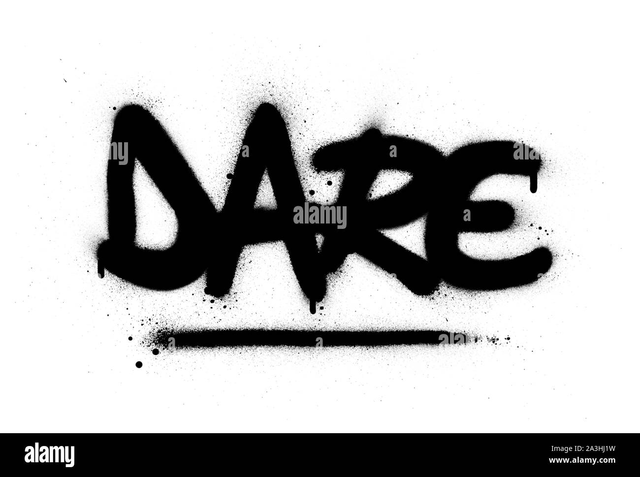 graffiti dare word sprayed in black over white Stock Vector Image & Art ...