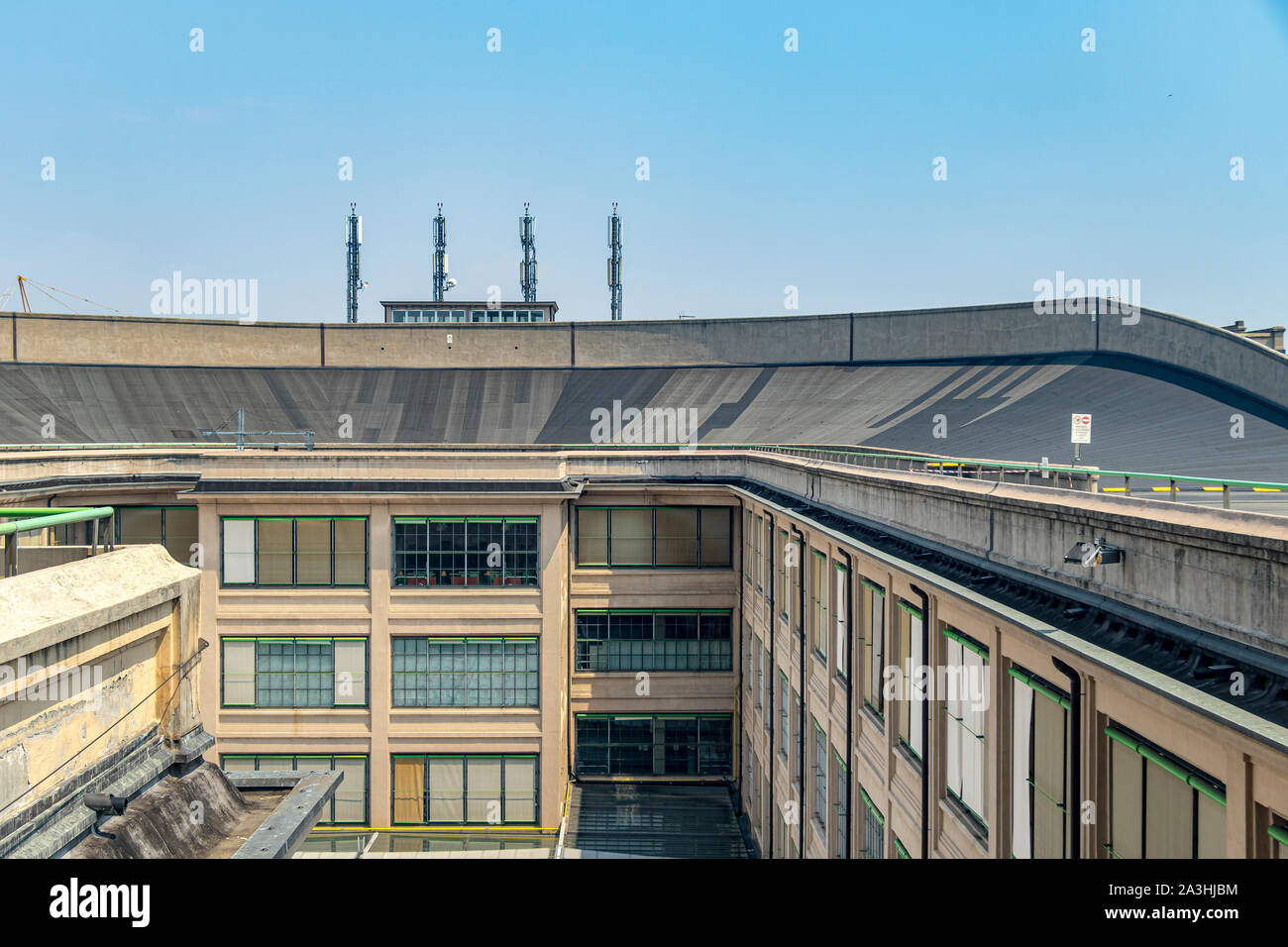 The Lingotto building built by FIAT the Italian car manufacturer ,now a ...