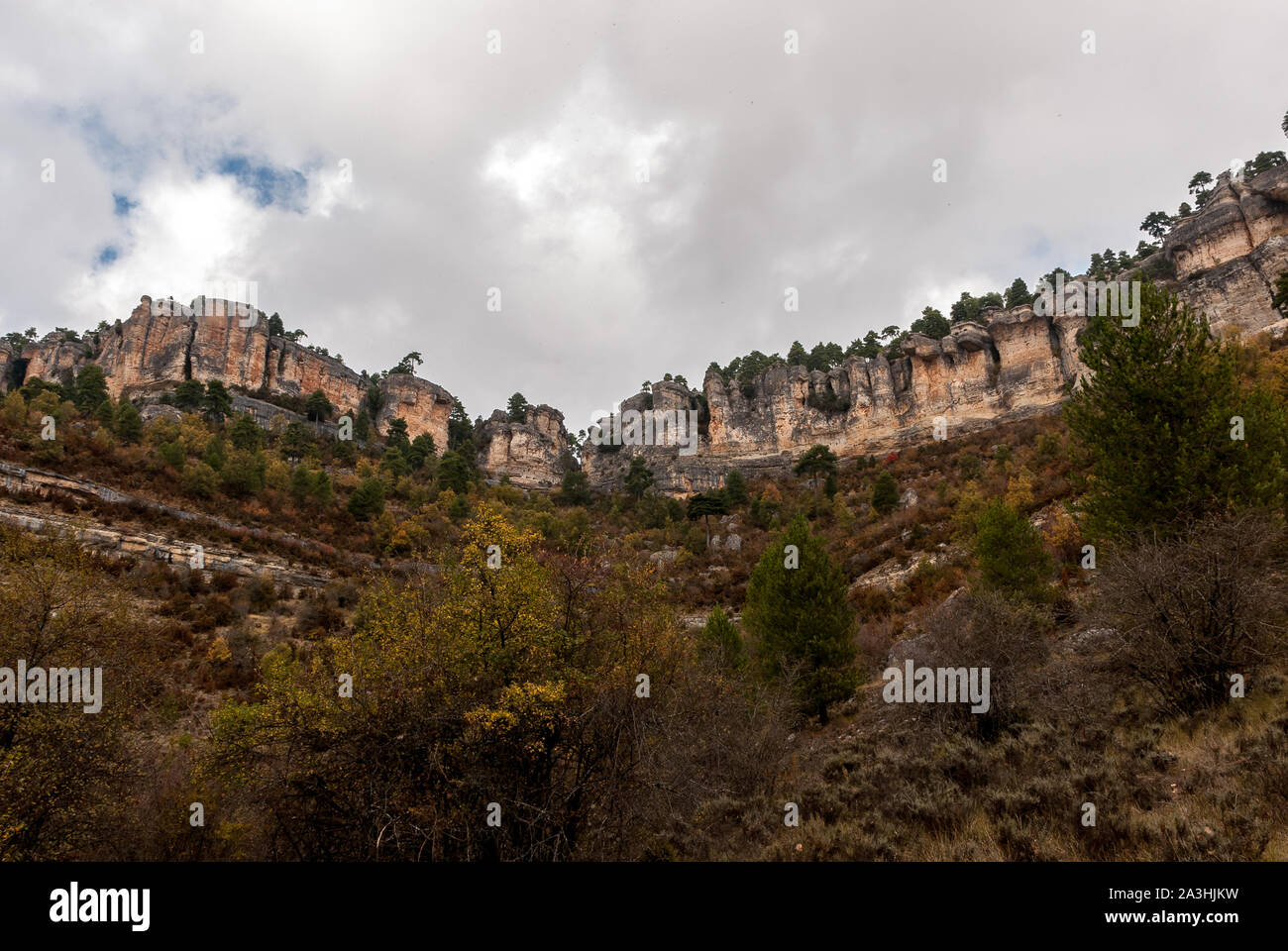 Autumnal landscape near Uña in Cuenca, Spain Stock Photo - Alamy