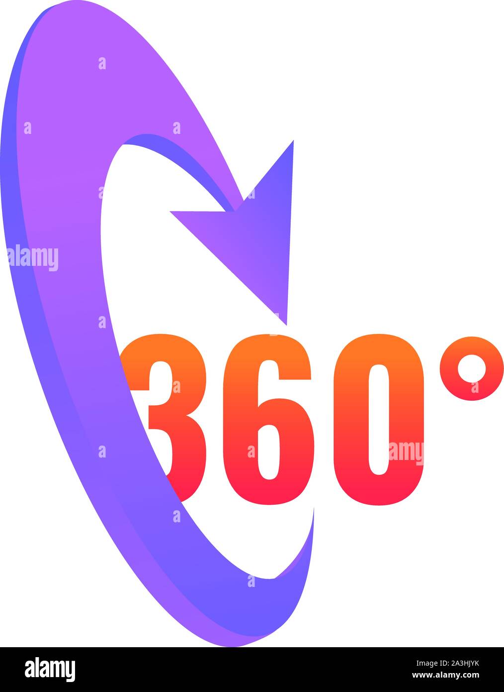 360 degrees angle icon. Cartoon of 360 degrees angle vector icon for ...