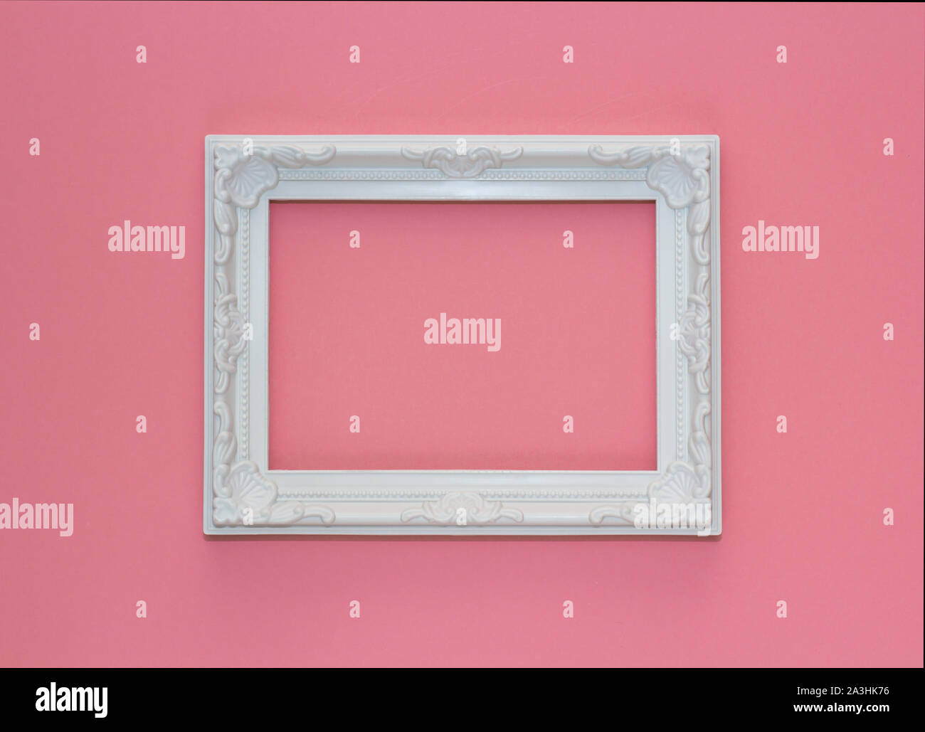 Abstract pink paper minimal background with white frame. Minimal ...