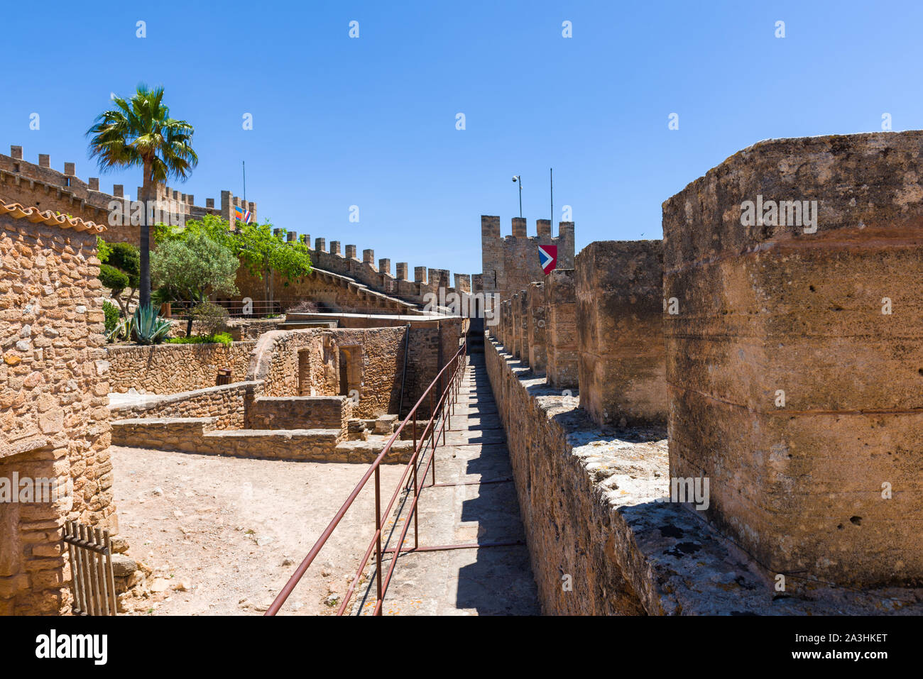 Capdepera Castle, fortress from the 14th century, located near Cala ...