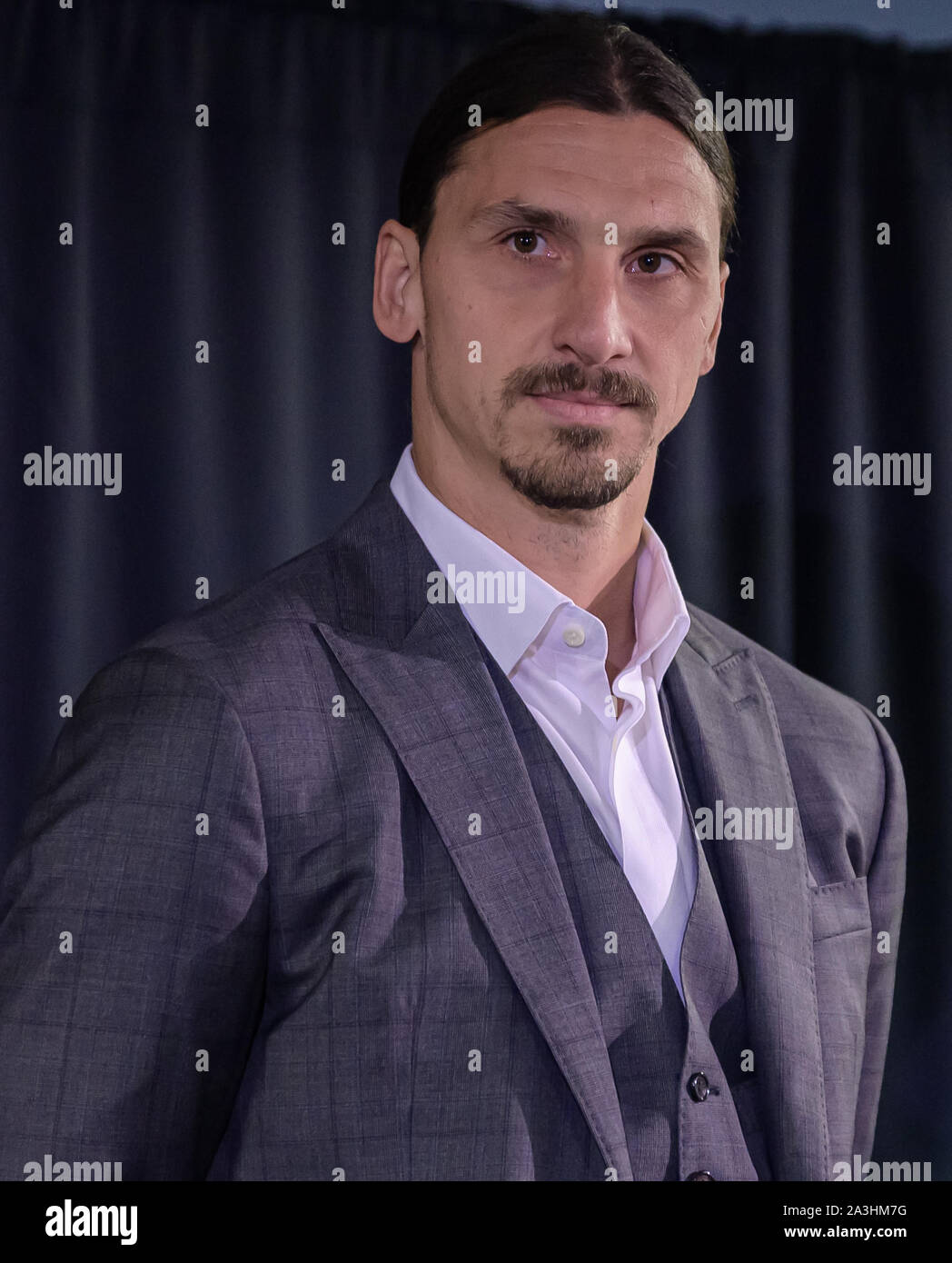 Malmö, Sweden. 8th October, 2019. Swedish soccer player Zlatan ...