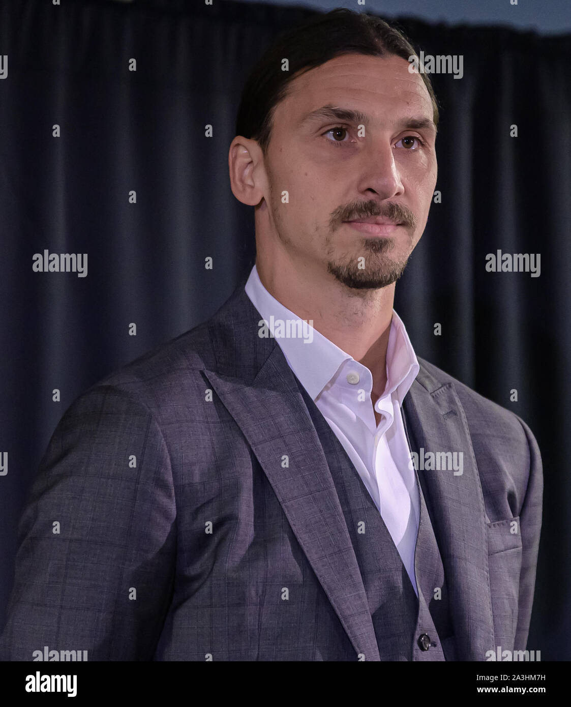 Malmö, Sweden. 8th October, 2019. Swedish soccer player Zlatan ...