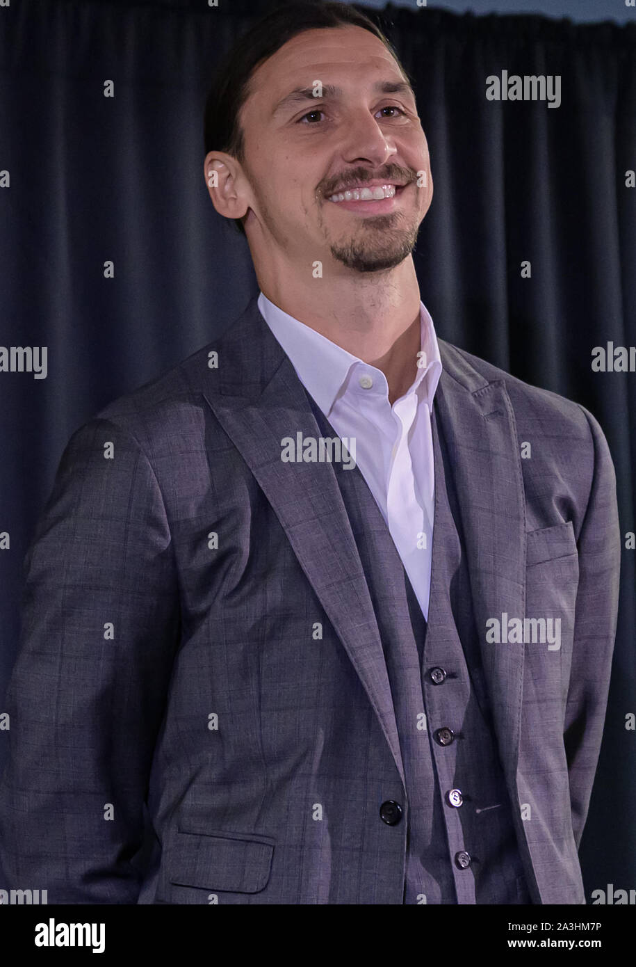 Malmö, Sweden. 8th October, 2019. Swedish soccer player Zlatan ...