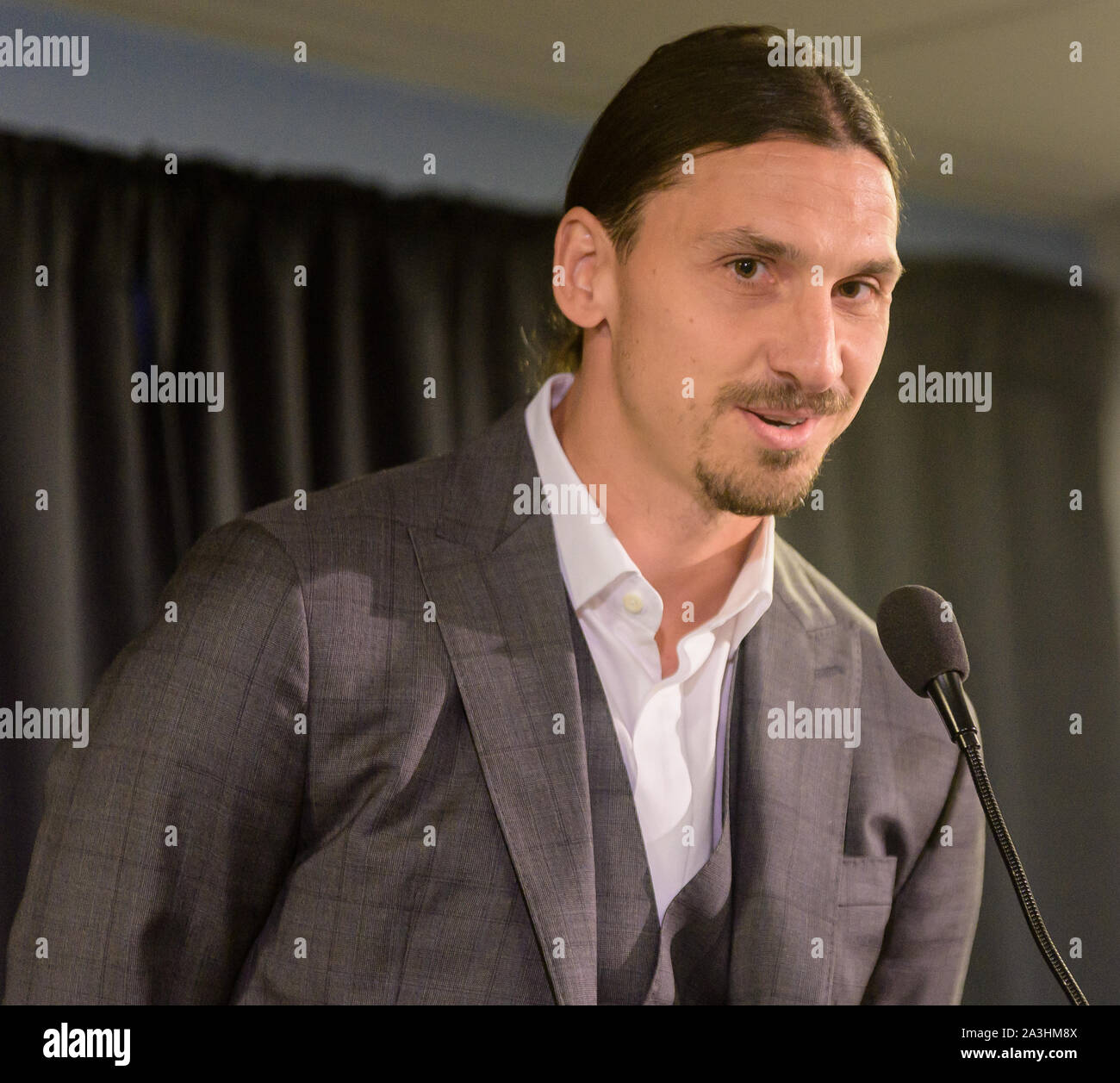 Malmö, Sweden. 8th October, 2019. Swedish soccer player Zlatan ...