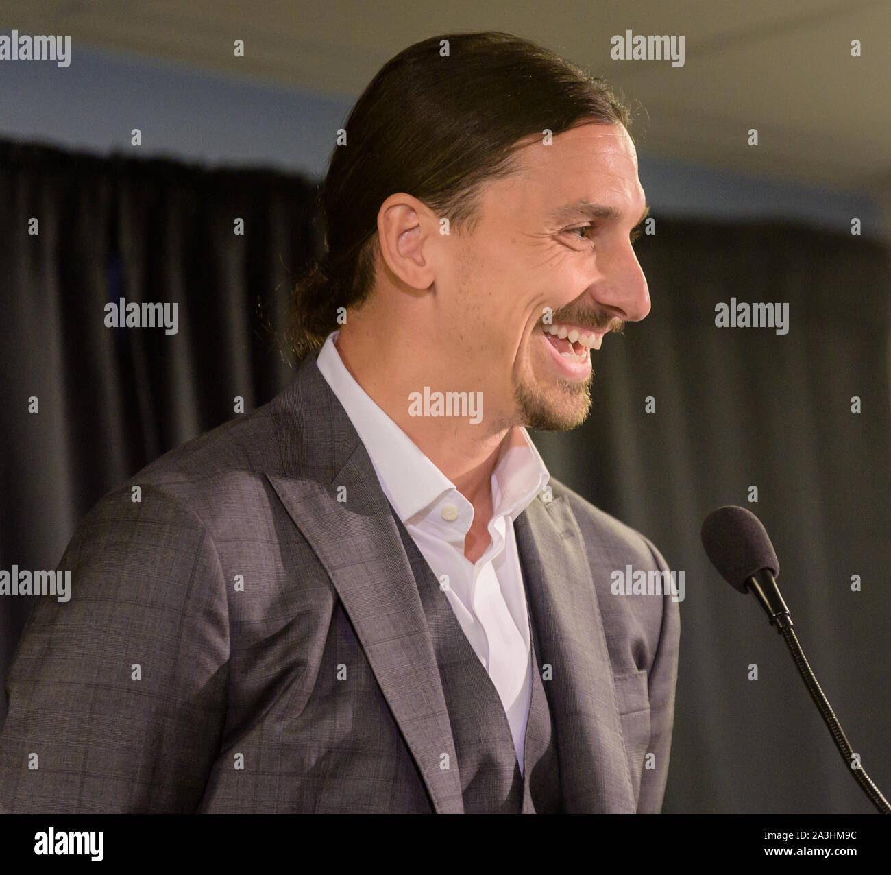 Malmö, Sweden. 8th October, 2019. Swedish soccer player Zlatan ...