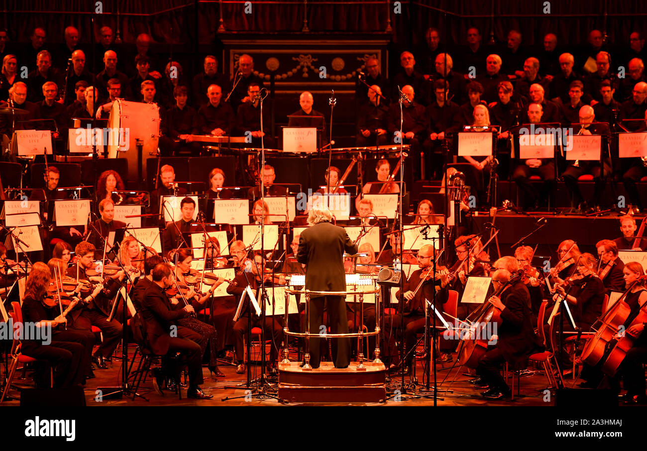 Stephen Barlow conducts the Bournemouth Symphony Orchestra on stage at ...