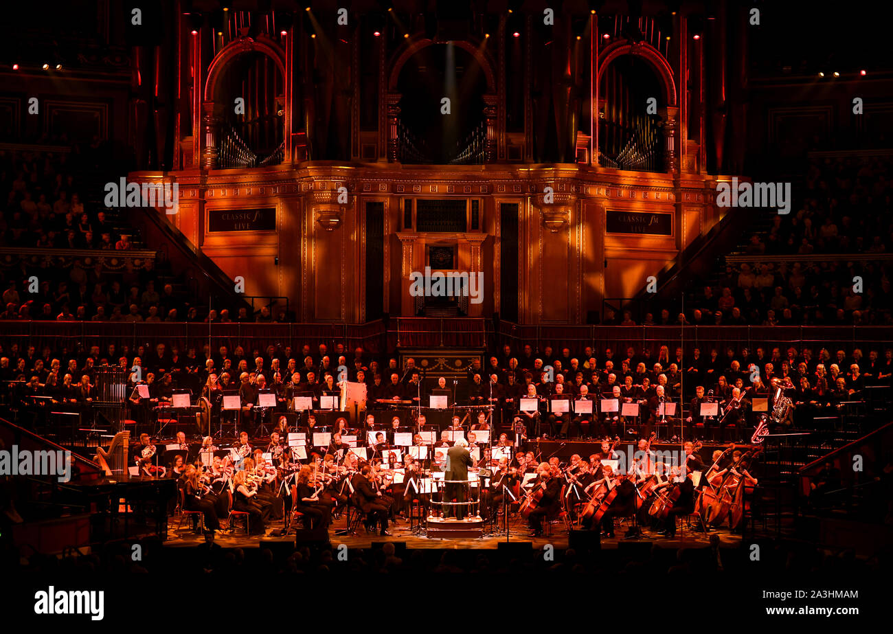 Stephen Barlow conducts the Bournemouth Symphony Orchestra on stage at ...