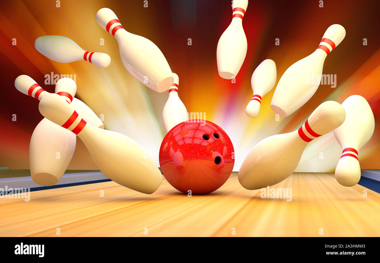 Empty bowling alley bowling hi-res stock photography and images - Alamy
