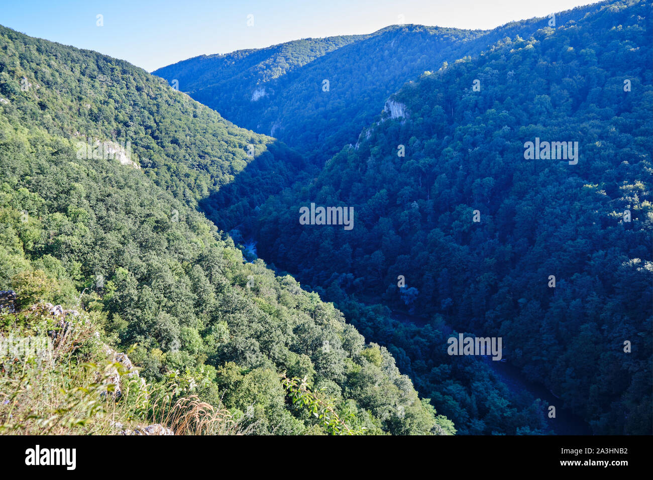 Crisul Repede defile as seen from a via ferrata route near Vadu ...