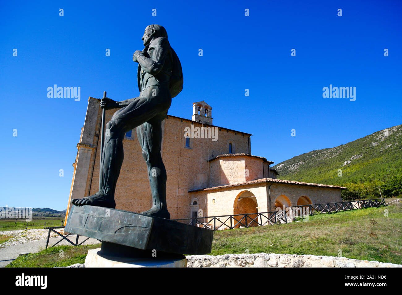 Statue outside the Chiesa di, church of, Santa Maria de' Centurelli ...
