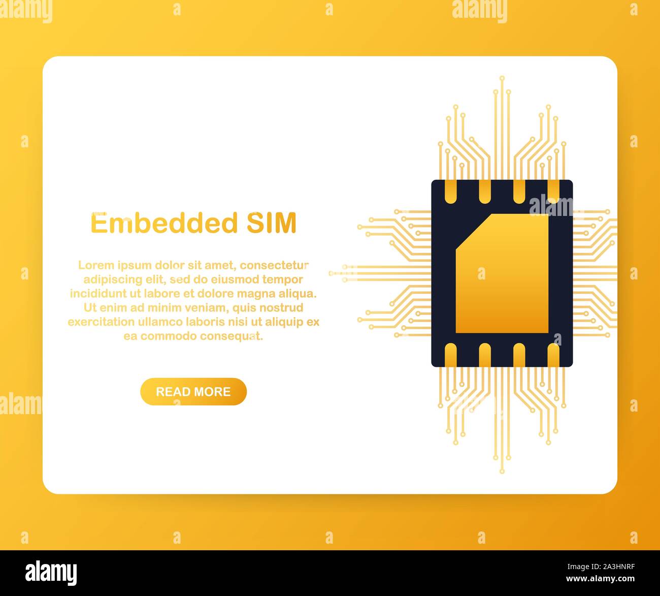 eSIM card chip sign. Embedded SIM concept. New mobile communication ...