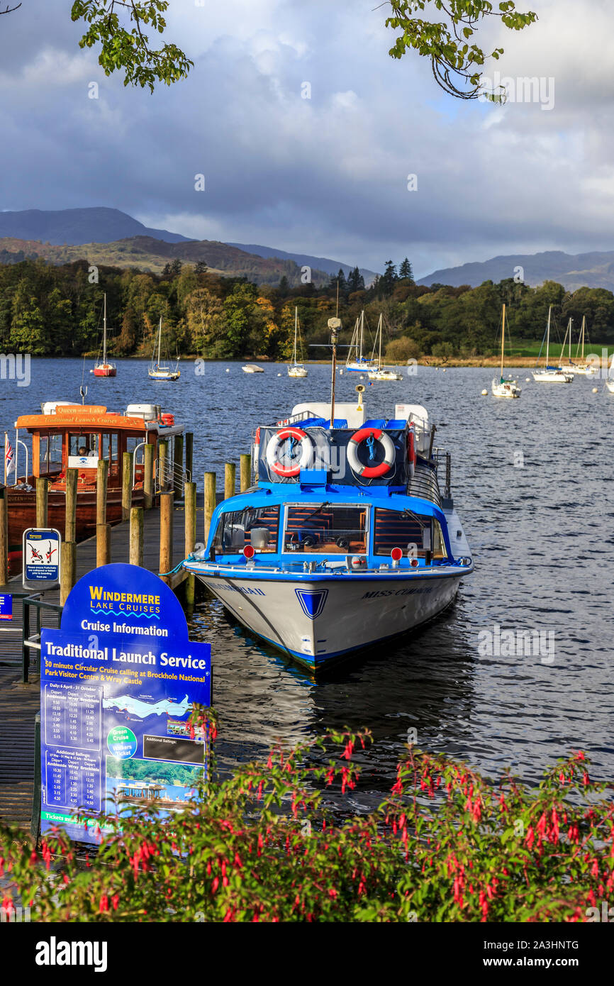 waterhead on lake windermere, lake district national park, cumbria ...