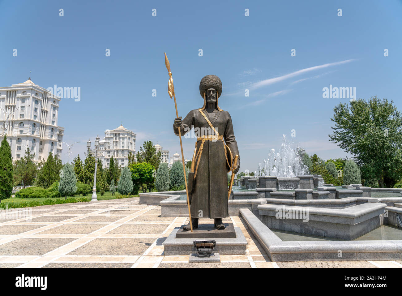 Turkmenistan ashgabat statues ashgabat independence hi-res stock ...