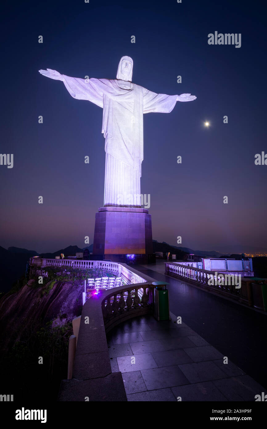 Jesus Statue Rio Night