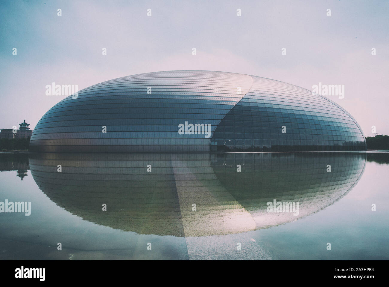 View of the Beijing Giant Egg, black and white Stock Photo - Alamy