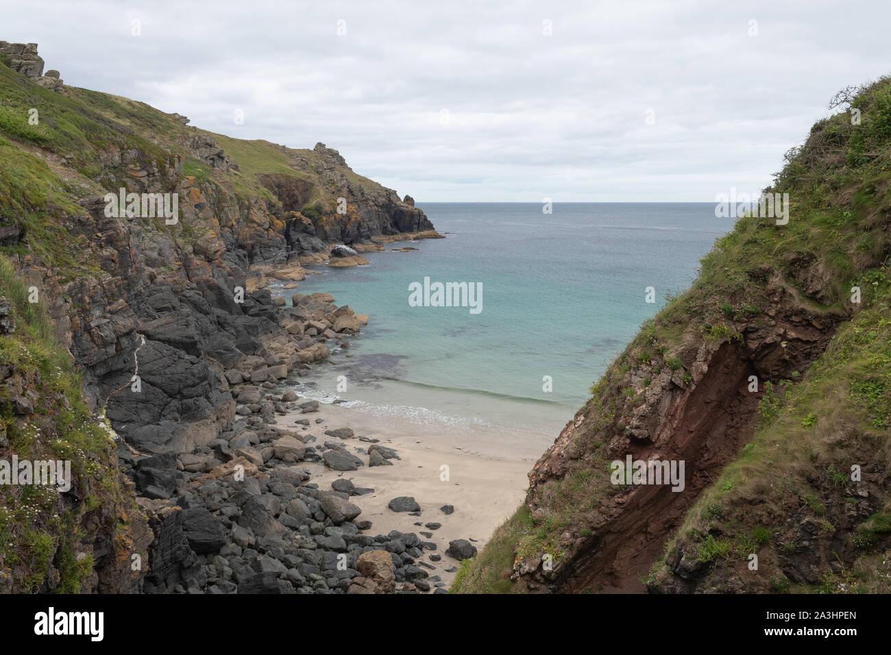 View of Housel cove at The Lizard in Cornwall Stock Photo - Alamy