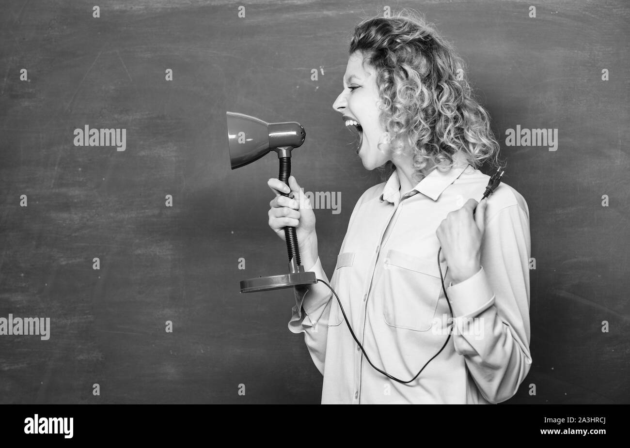 light up your way. education concept. back to school. teacher with lamp ...