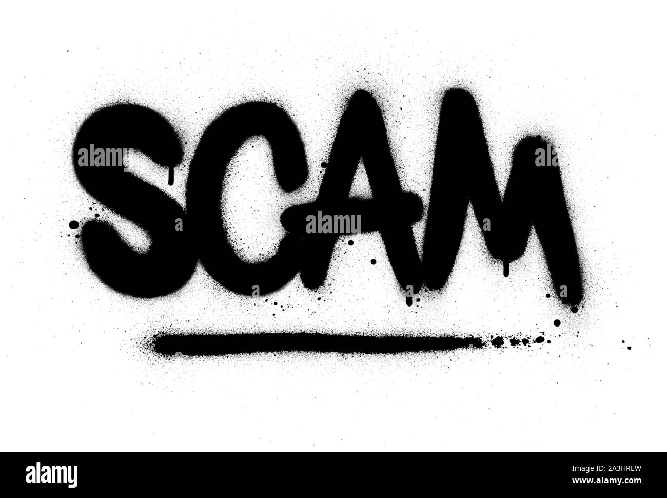 graffiti scam word sprayed in black over white Stock Vector Image & Art ...