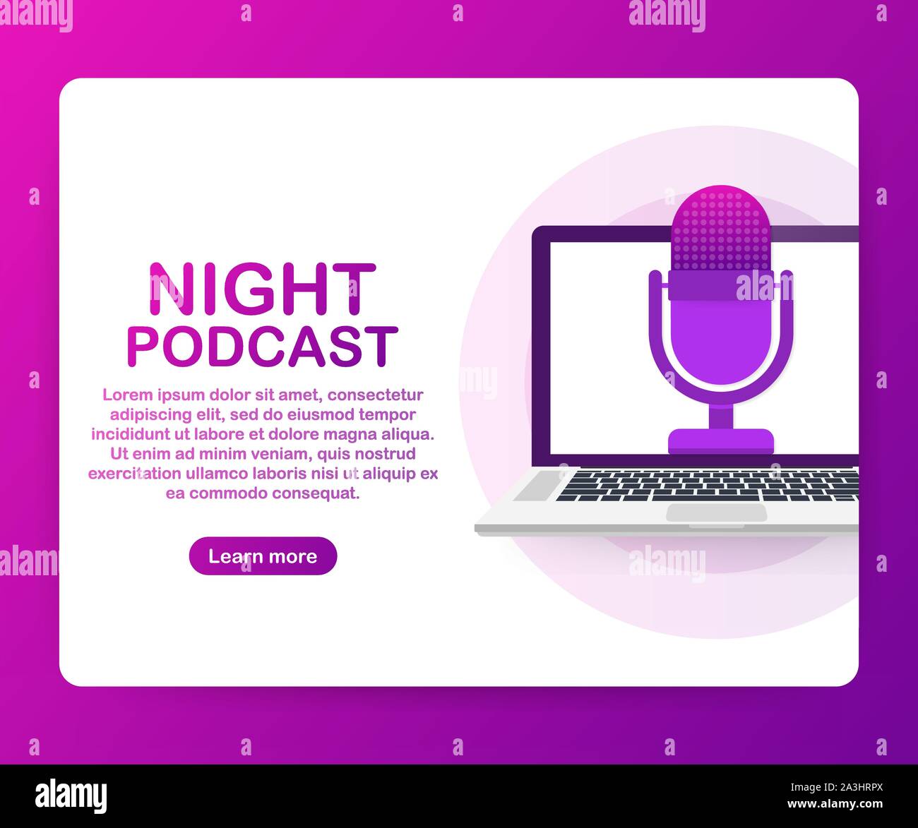 Night Podcast icon, vector symbol in flat isometric style isolated on ...