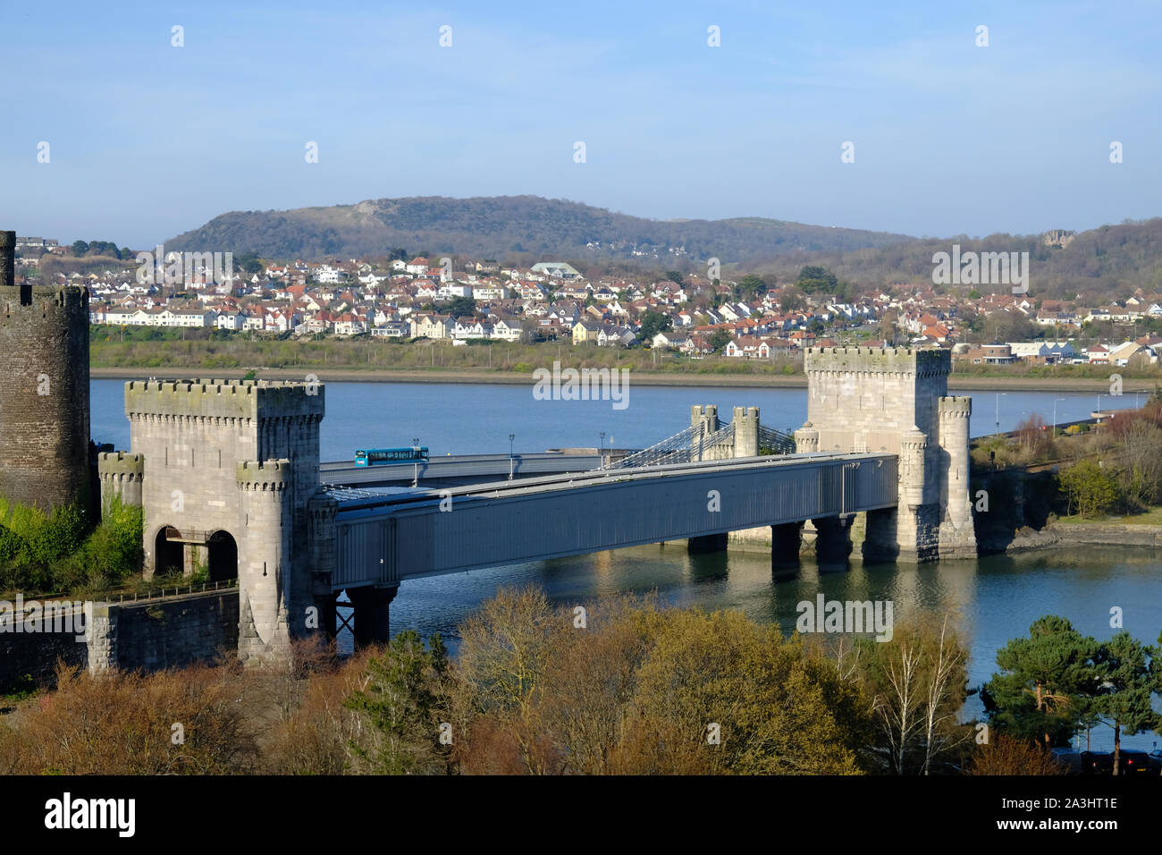 Robert stephenson north wales railway tubular bridge hi-res stock ...