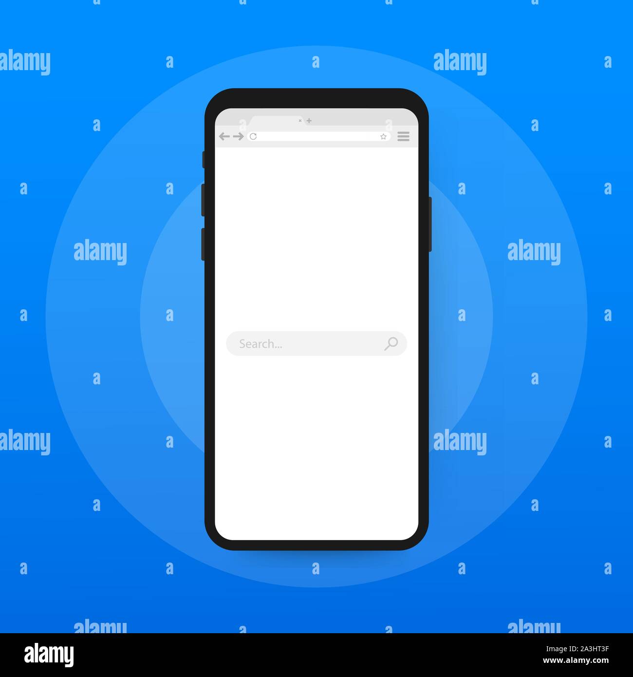 Mobile web browser view form for web application. Vector stock ...