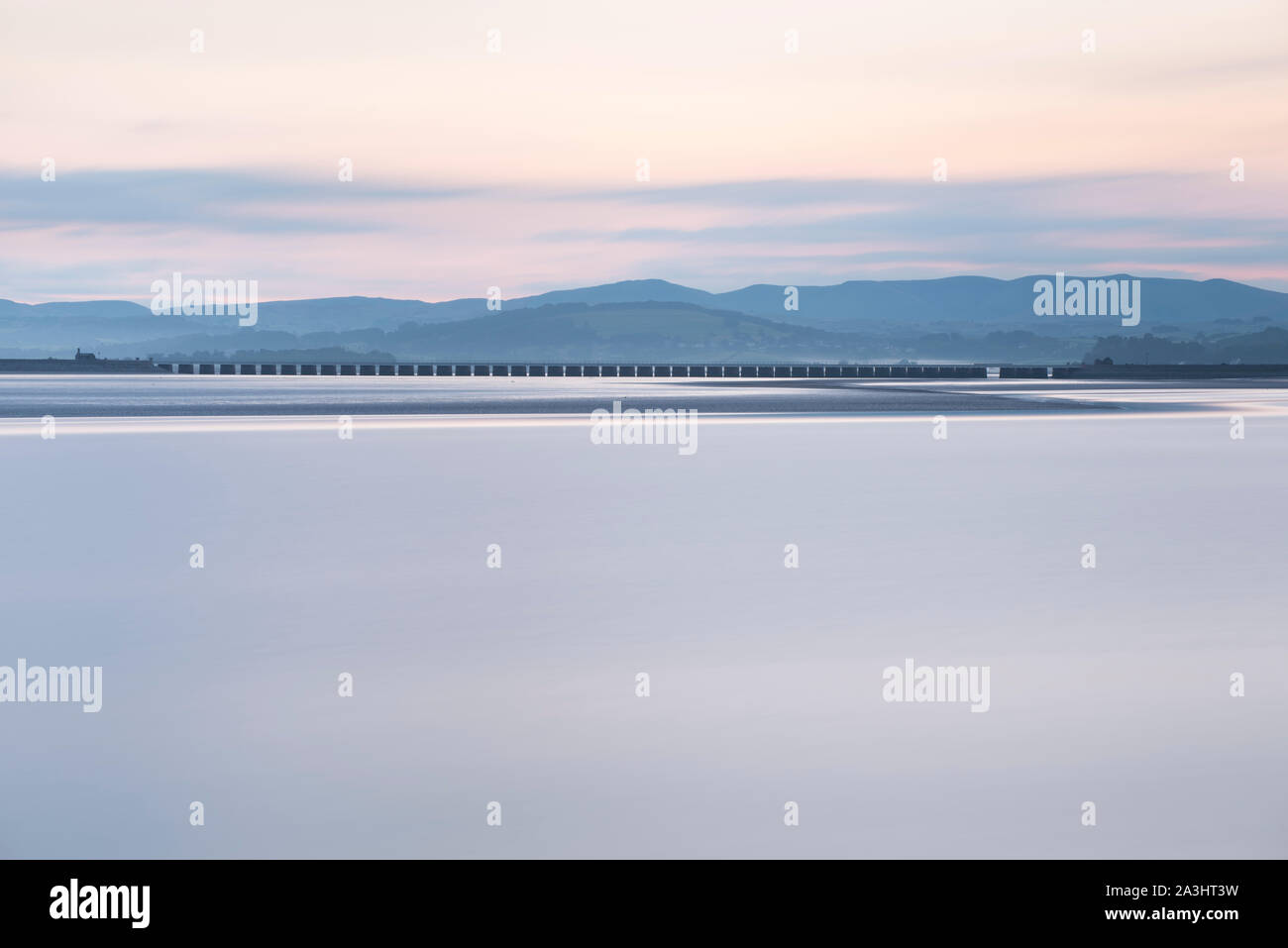 Dawn over the Arnside Viaduct, Cumbria Stock Photo - Alamy