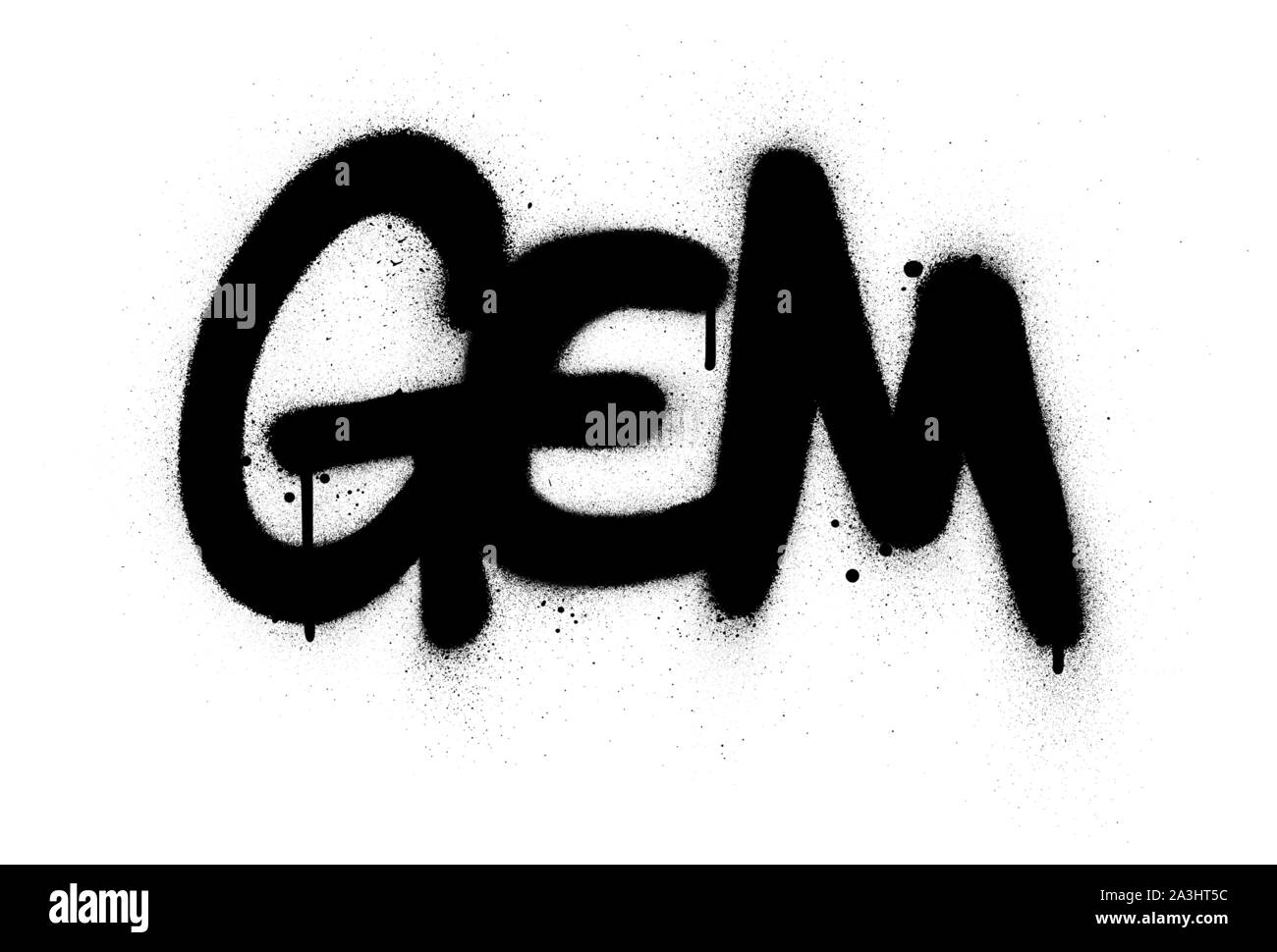 graffiti gem word sprayed in black over white Stock Vector Image & Art ...