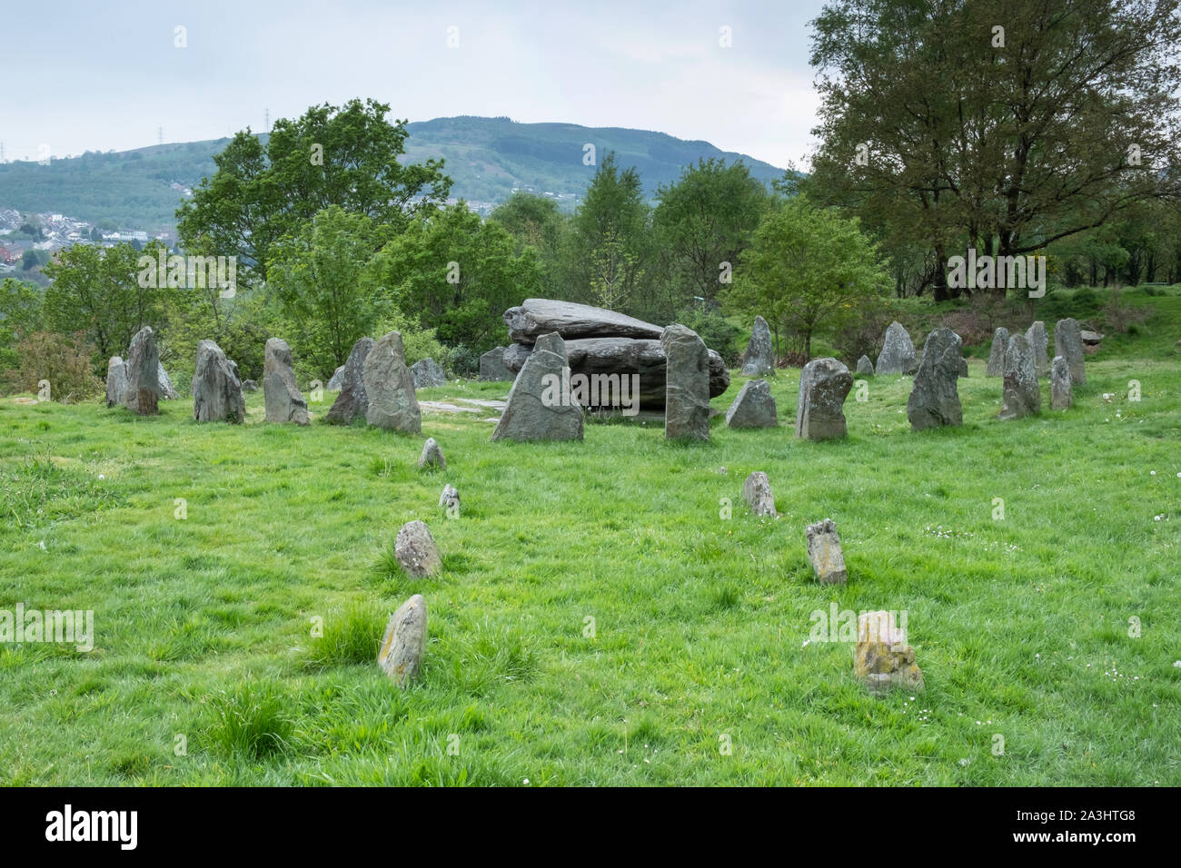 Y Garreg Siglo Bardic complex in Pontypridd, Wales Stock Photo - Alamy