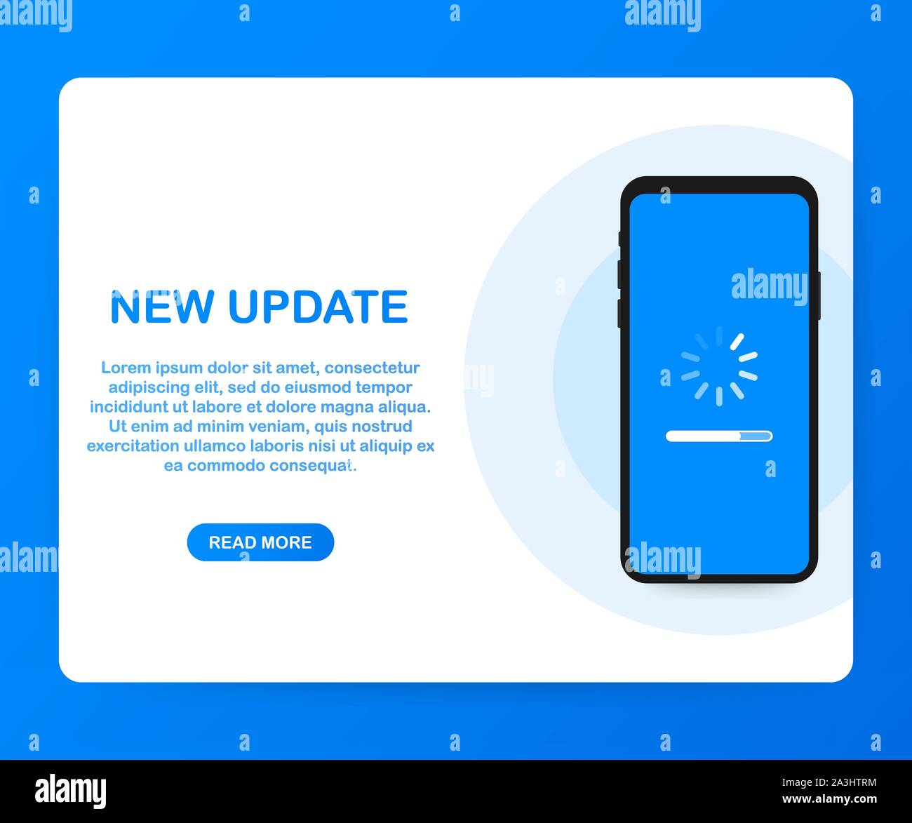 System software update, data update or synchronize with progress bar on the screen. Vector stock ...