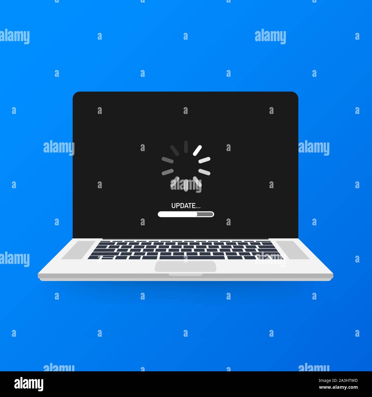 Update progress bar blue background Stock Vector Images - Alamy
