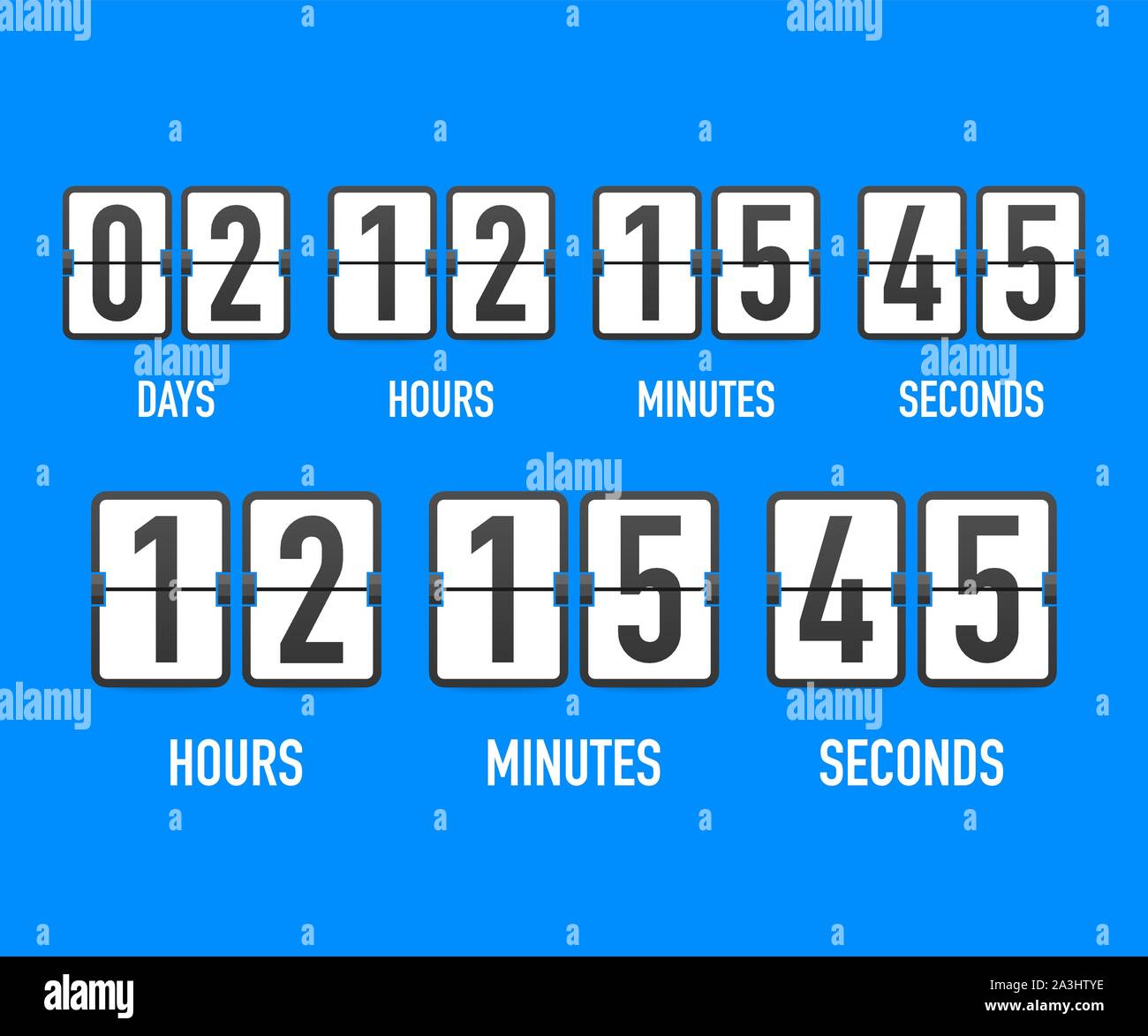 Vector Countdown Clock Counter Timer Ui App Digital Count Down Circle Board Meter With Circle