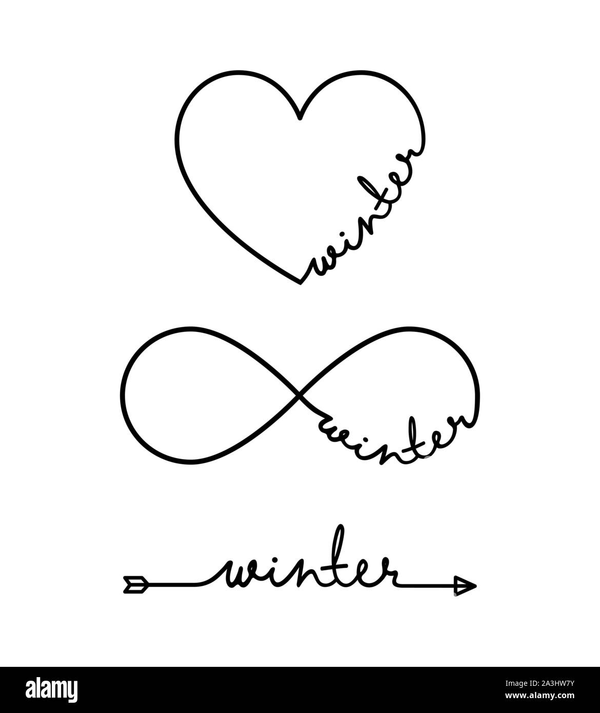 Sign infinity heart text hi-res stock photography and images - Alamy