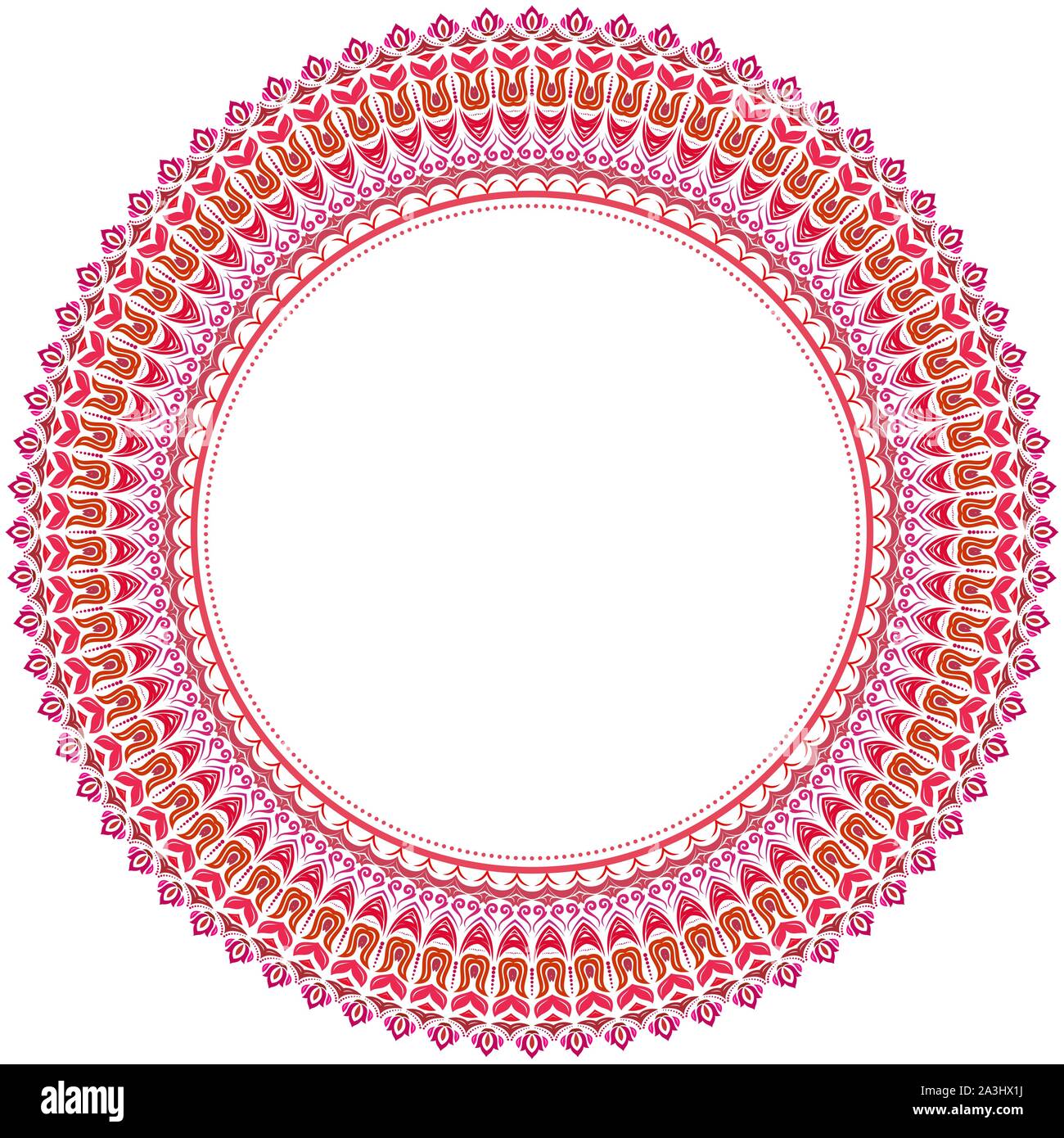 Floral Modern Vector Round Frame Stock Vector Image & Art - Alamy