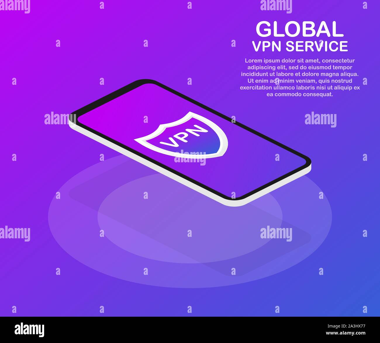 VPN connectivity. Secure virtual private network connection concept ...