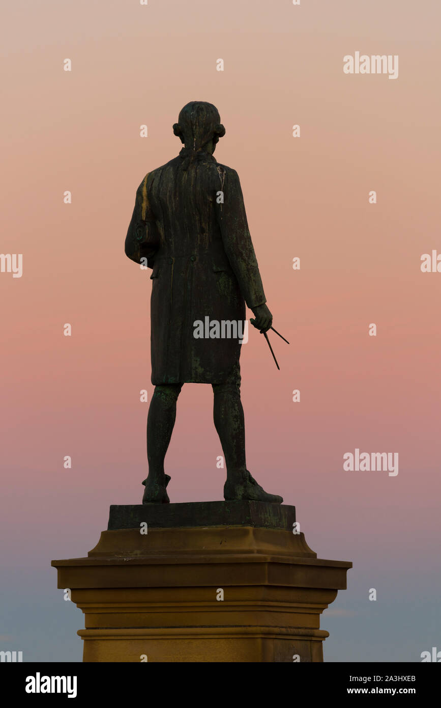 Captain James Cook Monument West Cliff Whitby North Yorkshire Stock ...